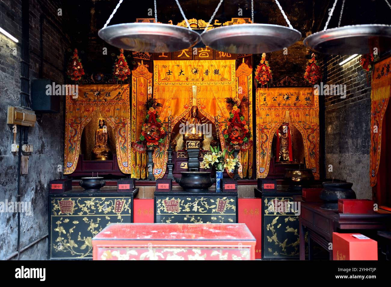 Quanyin altar in Hong Chan Kuan Temple (Bazaar Temple) - Macau Stock ...