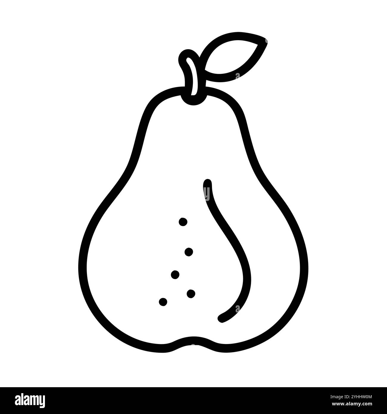simple vector illustration of a quince, in a simple and clean style ...