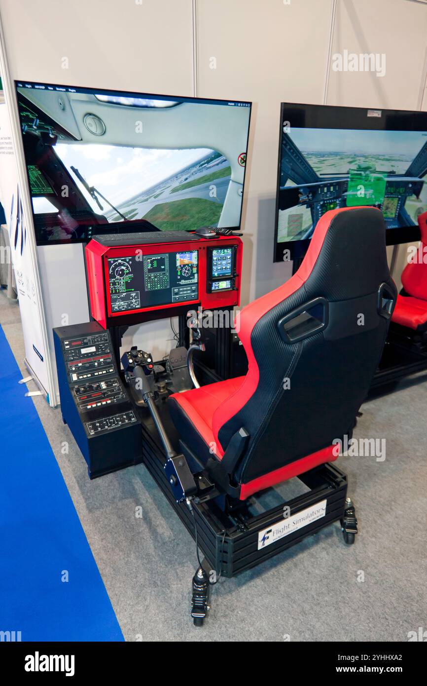 View of an Apache AH64 Helicopter Simulator, on the Flight Simulators ...