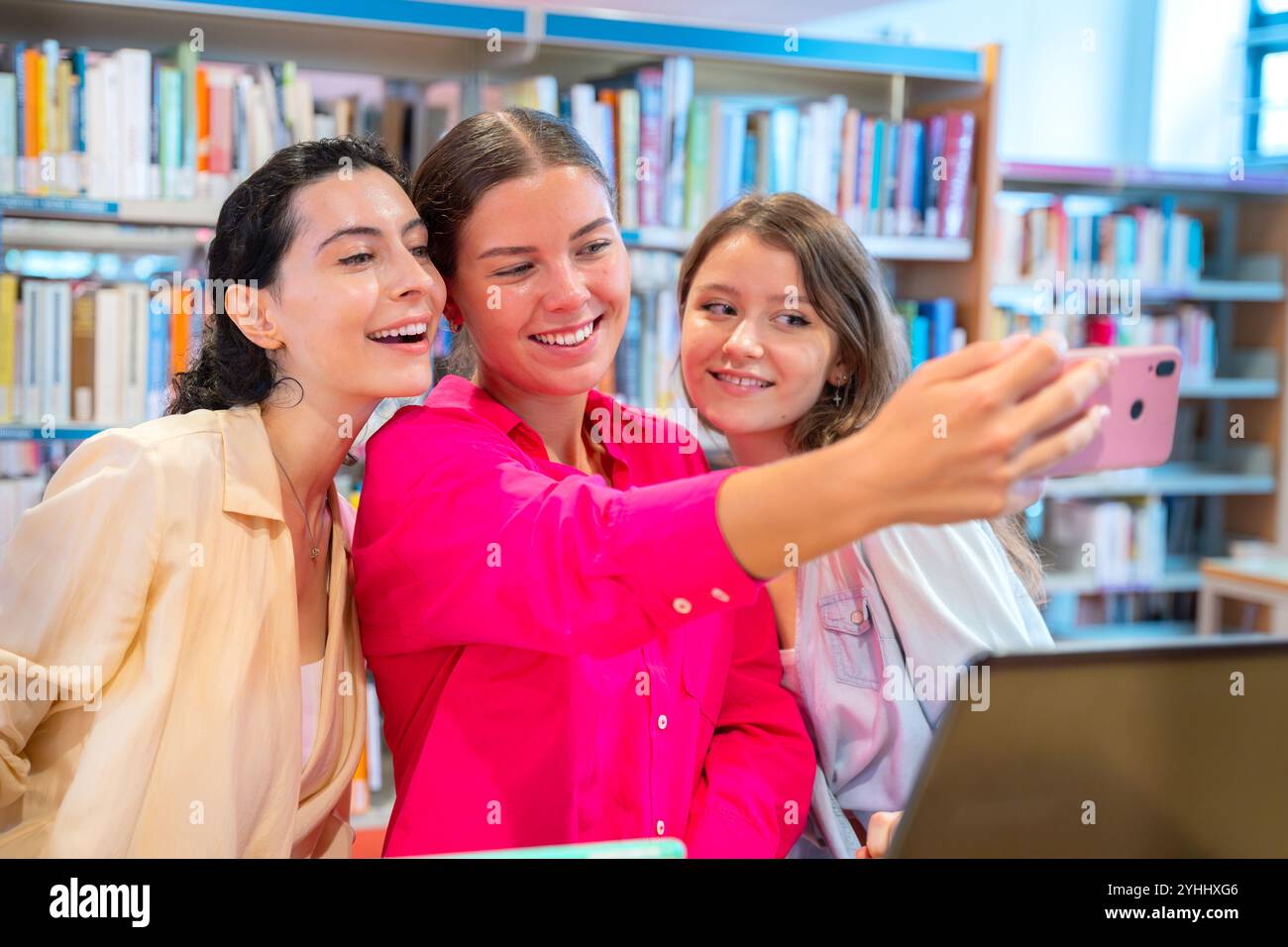 Selfie in library hi-res stock photography and images - Alamy