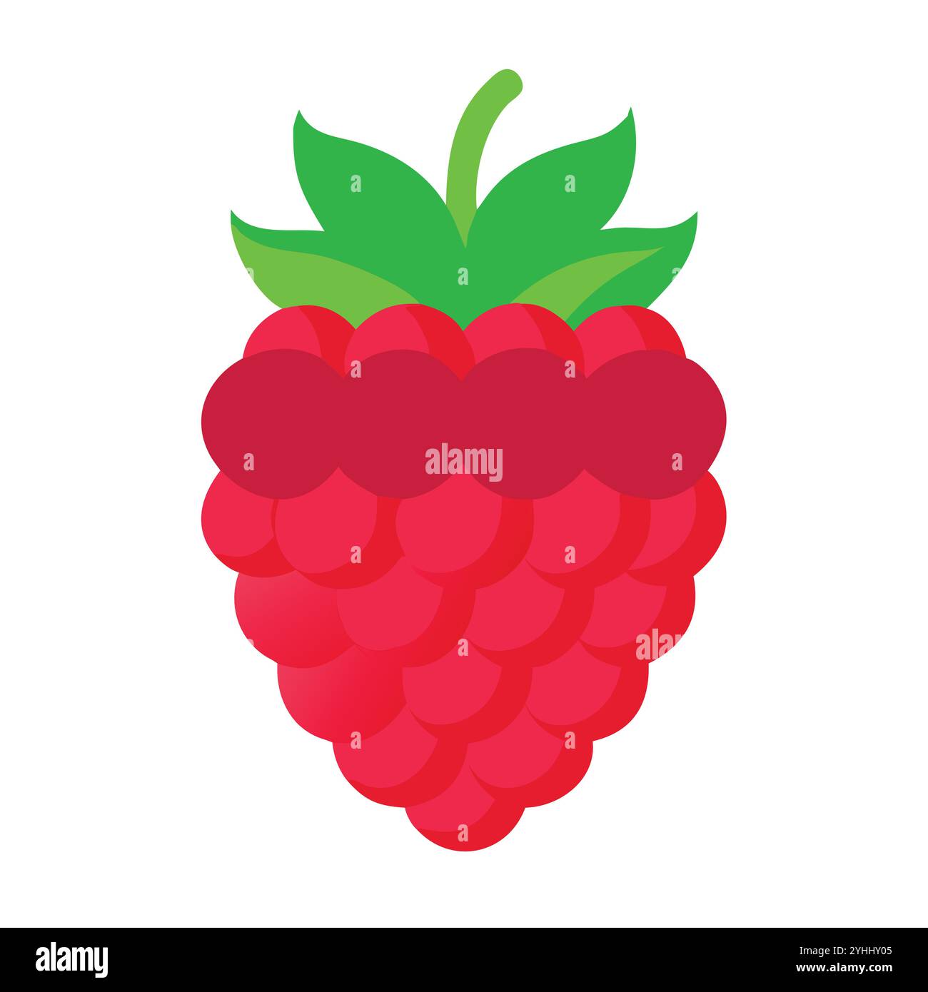 simple vector illustration of a raspberry, in a simple and clean style ...
