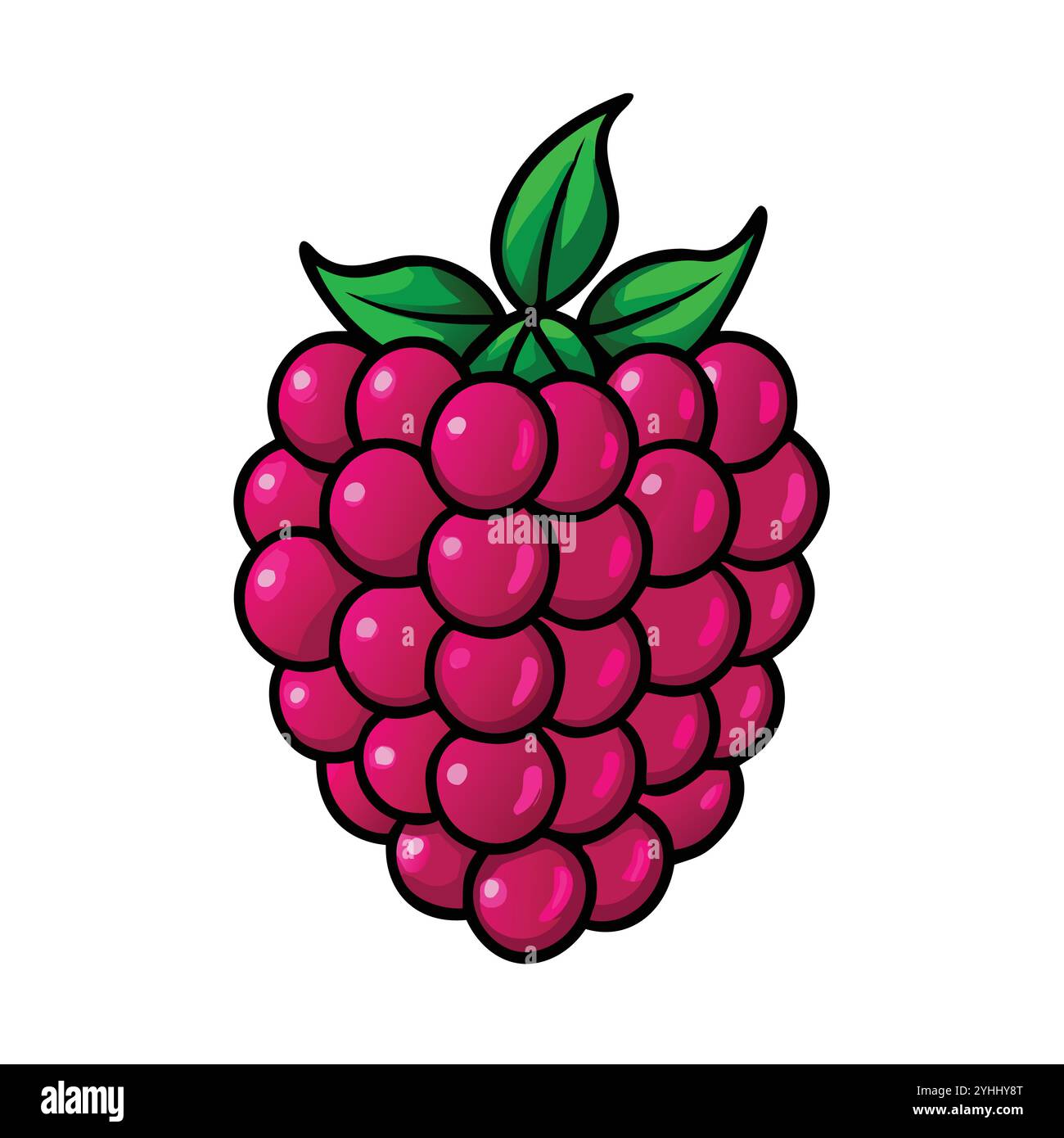 simple vector illustration of a raspberry, in a simple and clean style ...