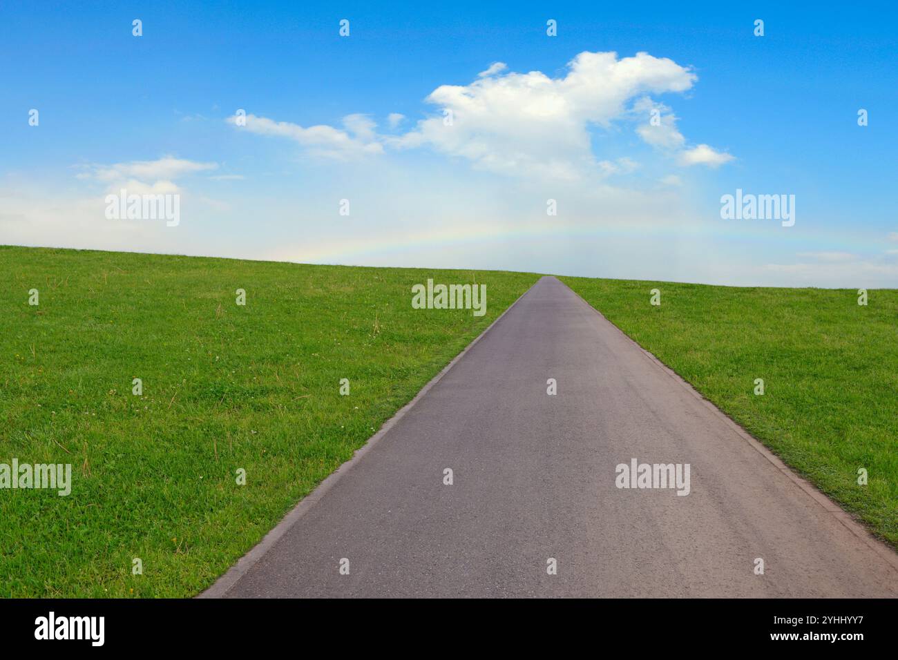 Road running through the plateau Stock Photo - Alamy