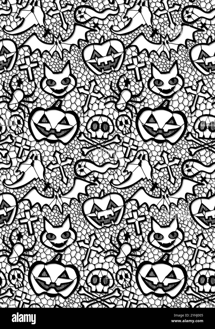 Halloween, lace pattern Stock Photo - Alamy