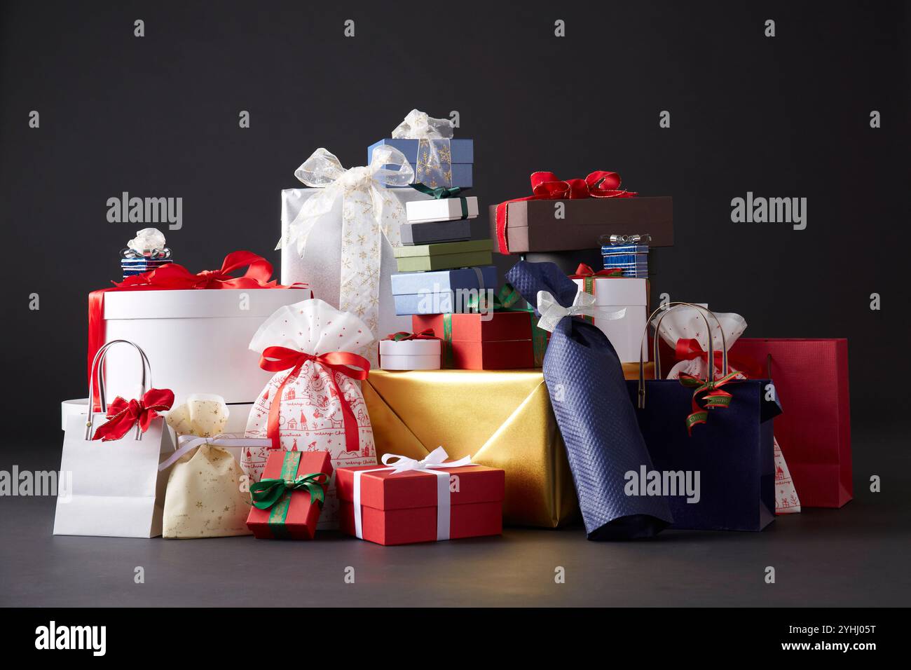 Many Christmas presents Stock Photo - Alamy