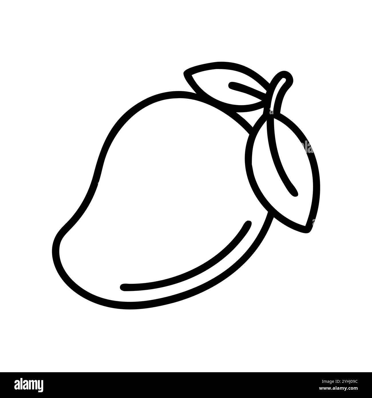 simple vector illustration of a mango, in a simple and clean style ...