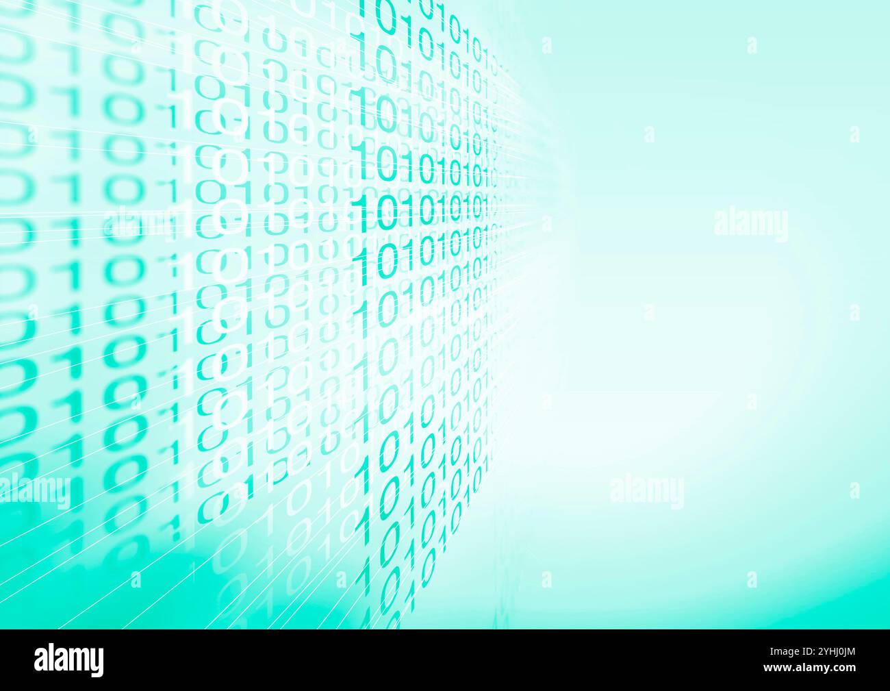 Blue with a sequence of 0s and 1s Stock Photo - Alamy