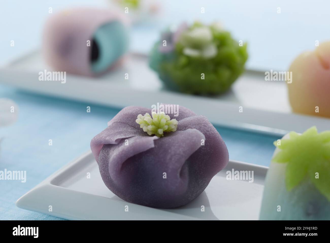 Pastel-coloured Japanese sweets Stock Photo - Alamy