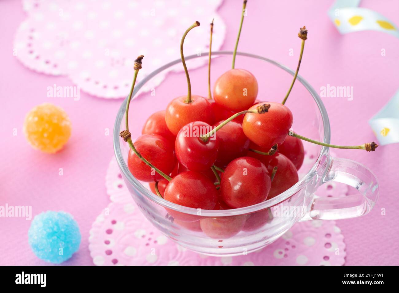Cherries in a vessel hi-res stock photography and images - Alamy