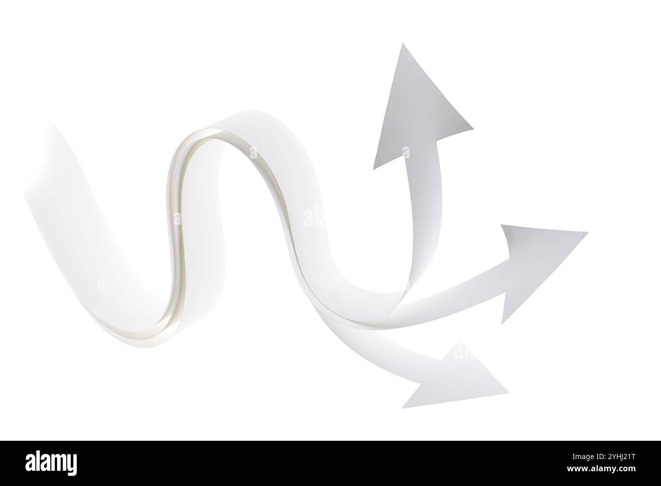 Three-pointed arrows made of paper Stock Photo - Alamy