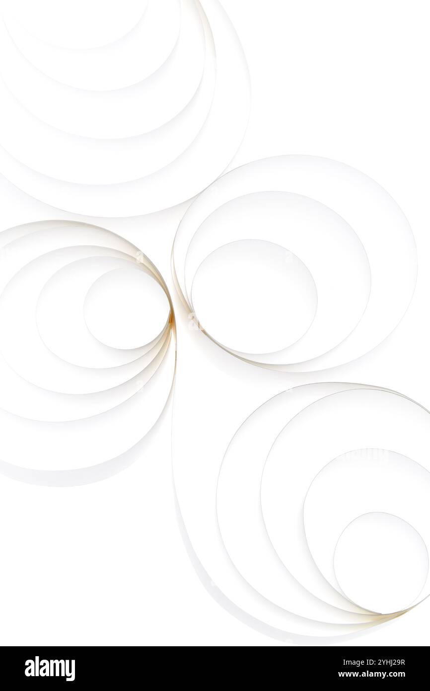 Many paper circles and curves Stock Photo - Alamy