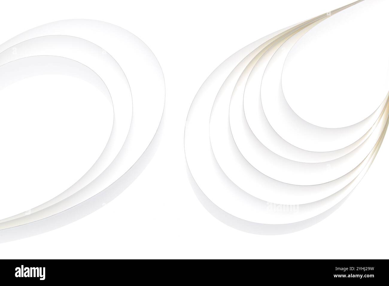 Curve made of nine pieces of paper Stock Photo - Alamy