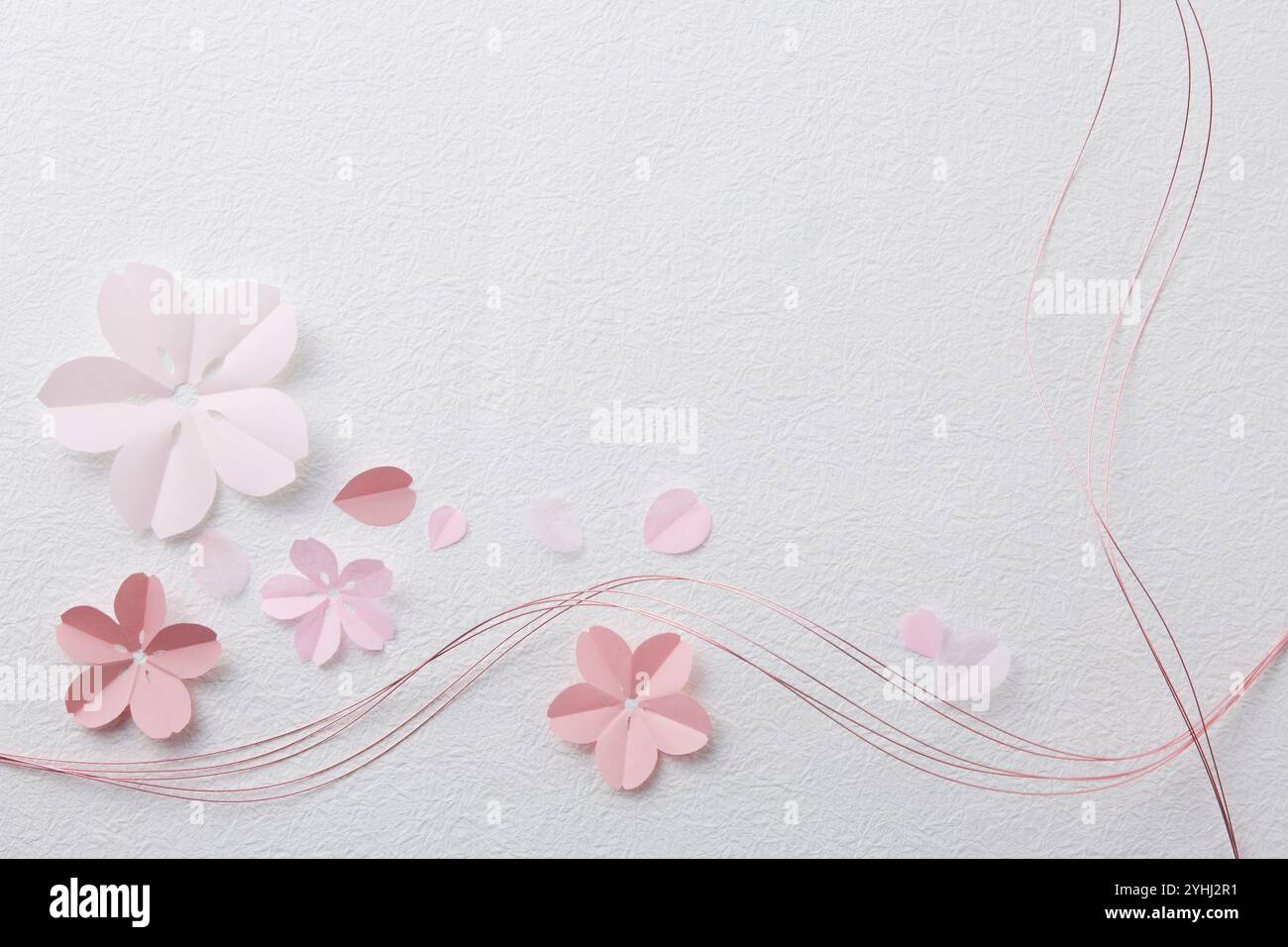 Cherry Blossom Paper Craft Image Stock Photo - Alamy