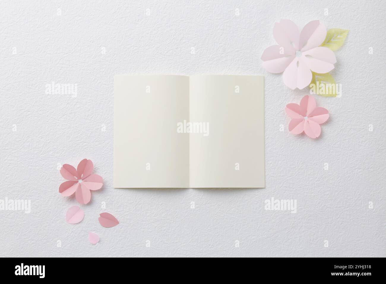 Cherry Blossom Paper Craft Image Stock Photo - Alamy