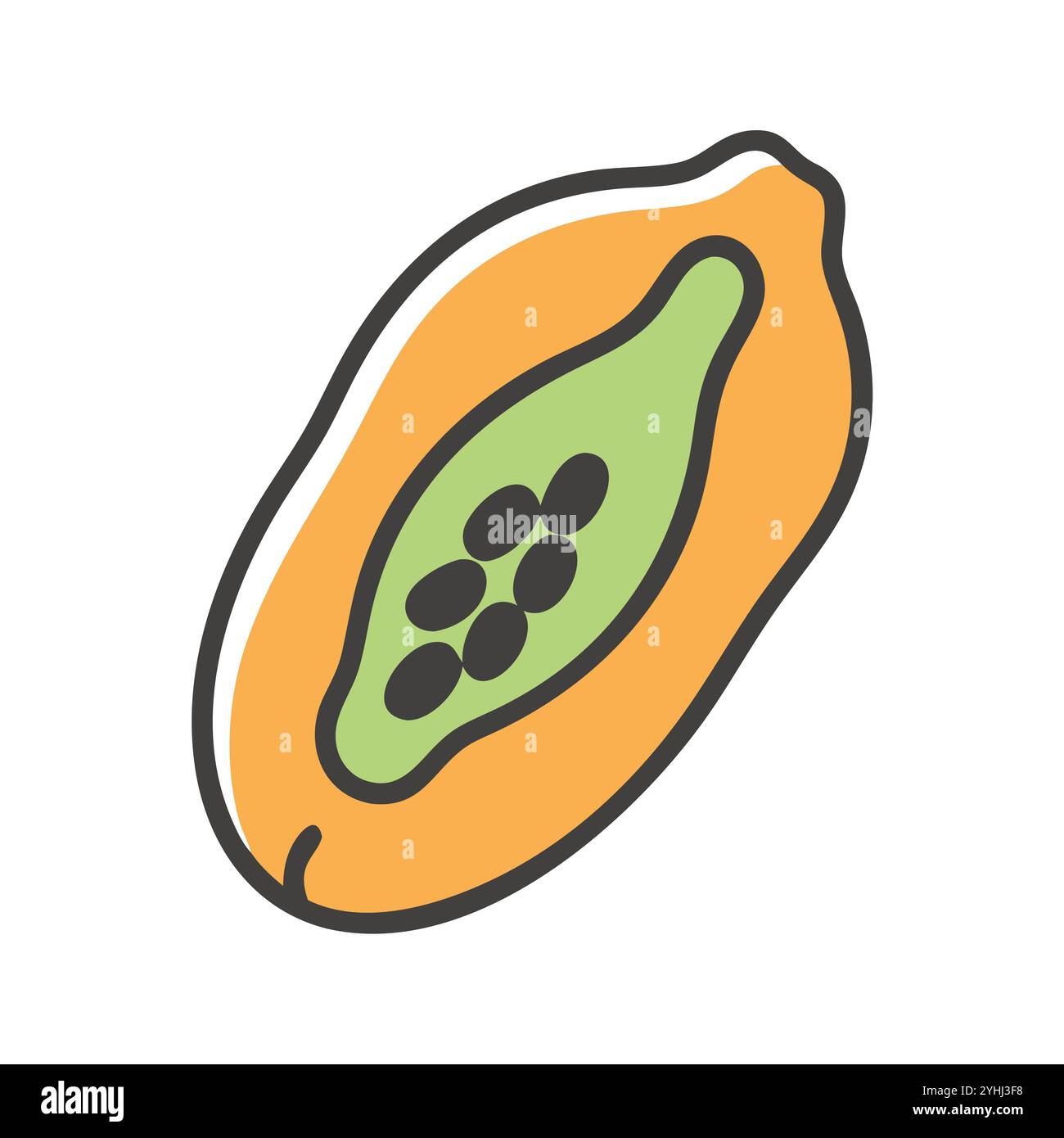 simple vector illustration of a pawpaw, in a simple and clean style ...
