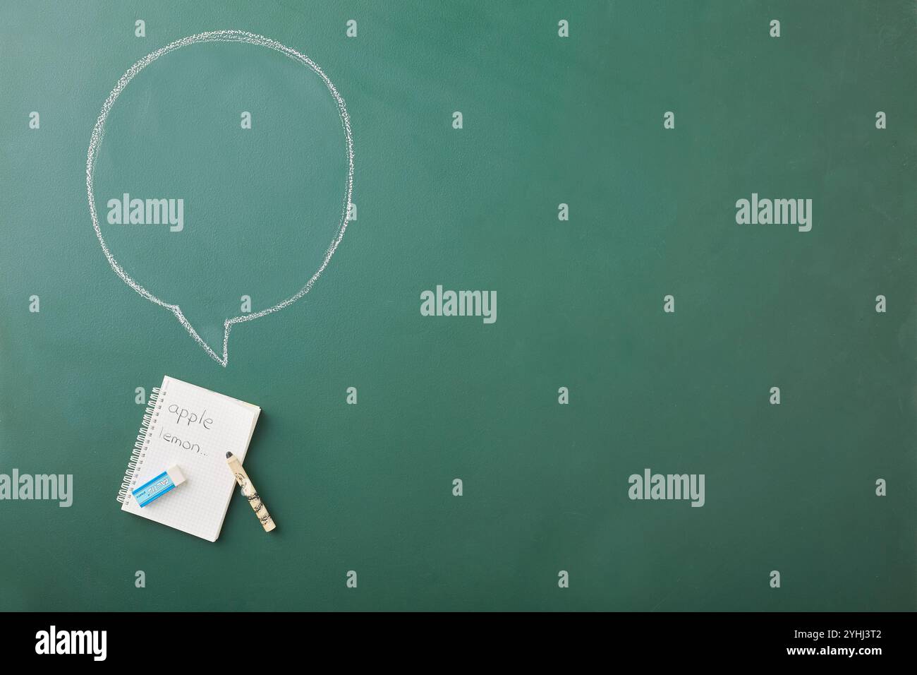 Callouts and notes on the blackboard Stock Photo - Alamy