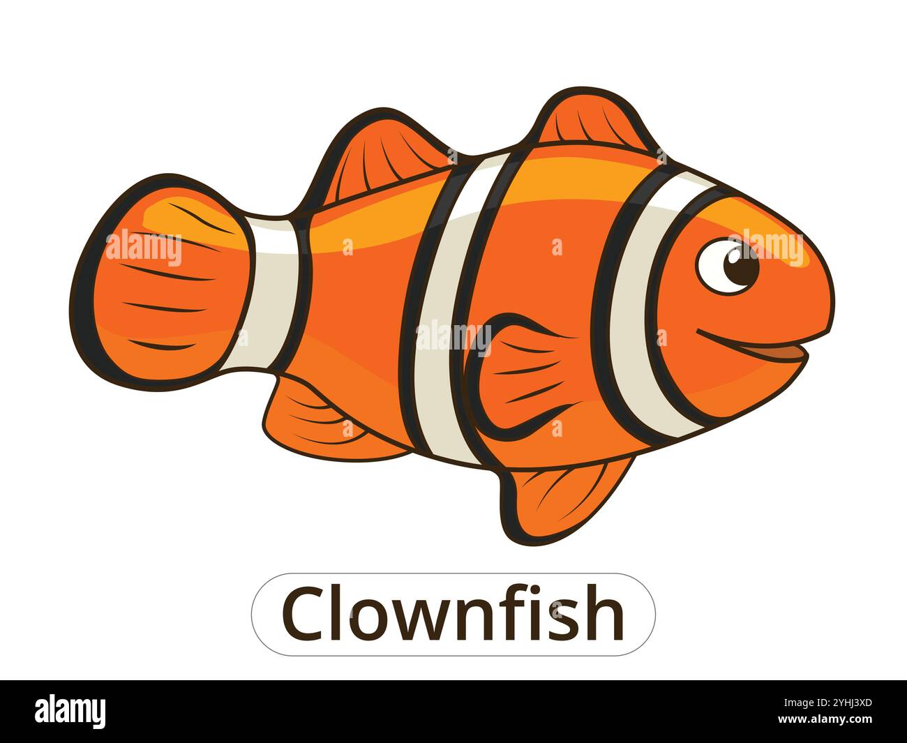 Clownfish sea fish cartoon illustration Stock Vector Image & Art - Alamy