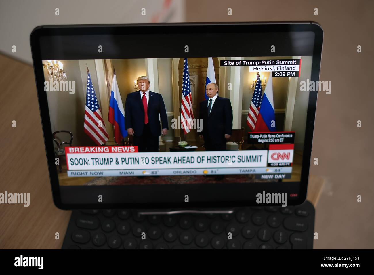 Helsinki, Finland - 16 July 2018 - Donald Trump and Vladimir Putin meet ...