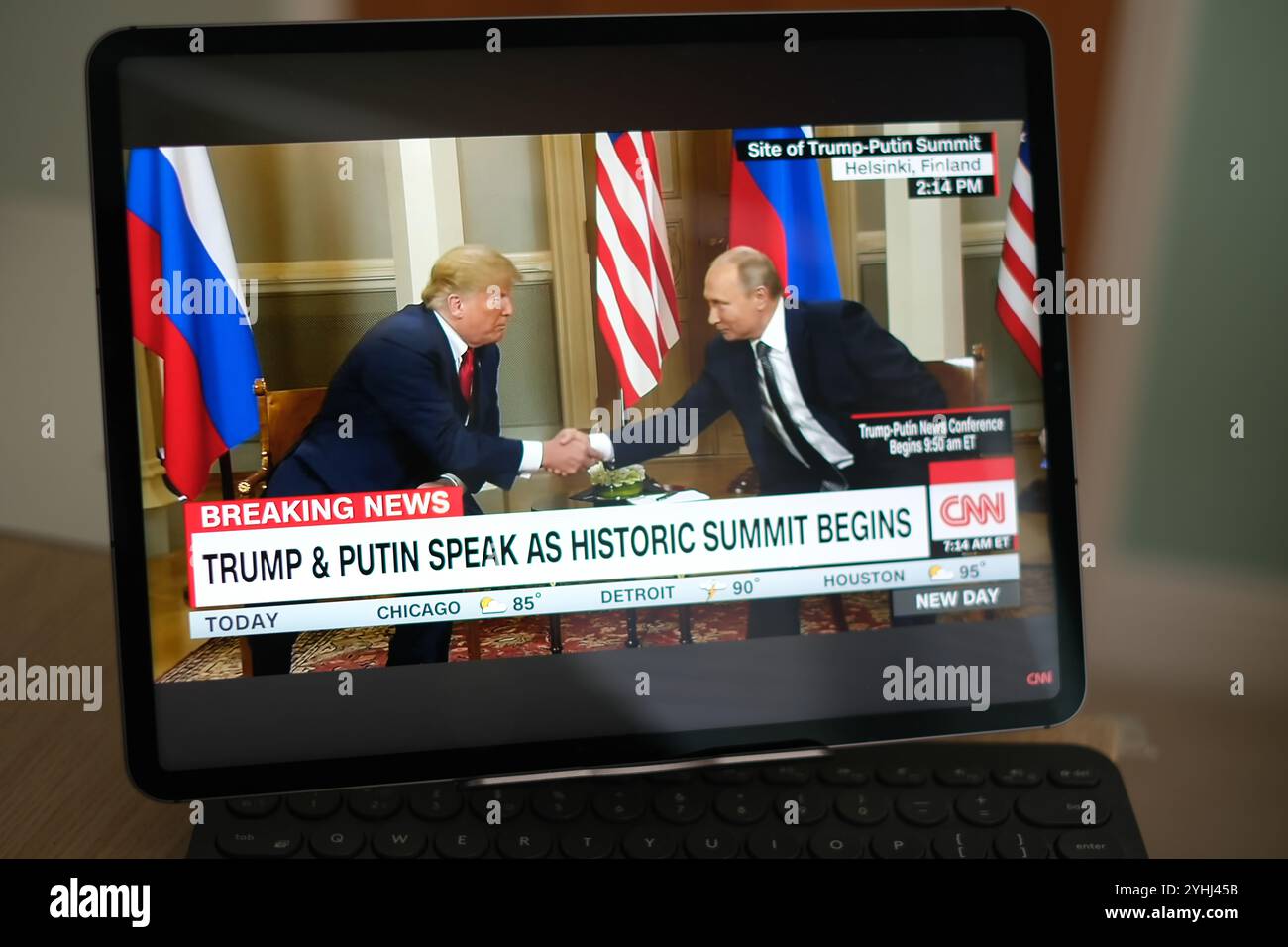 Helsinki, Finland - 16 July 2018 - Donald Trump and Vladimir Putin meet ...