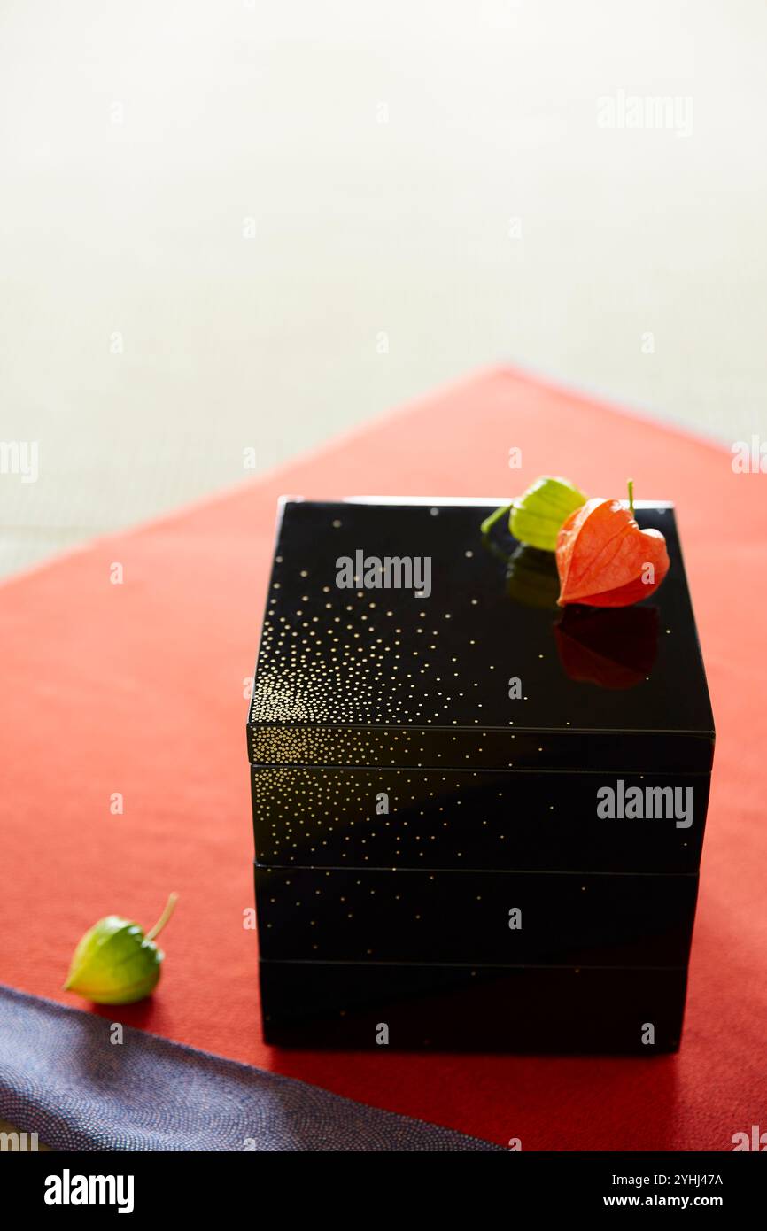 Stacked boxes and fruit Stock Photo - Alamy
