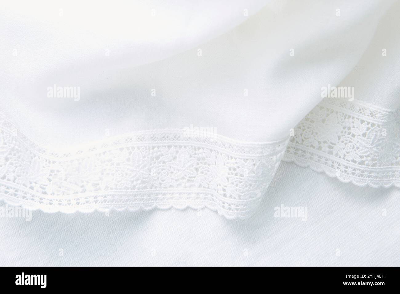 White Cloth With Lace Stock Photo - Alamy