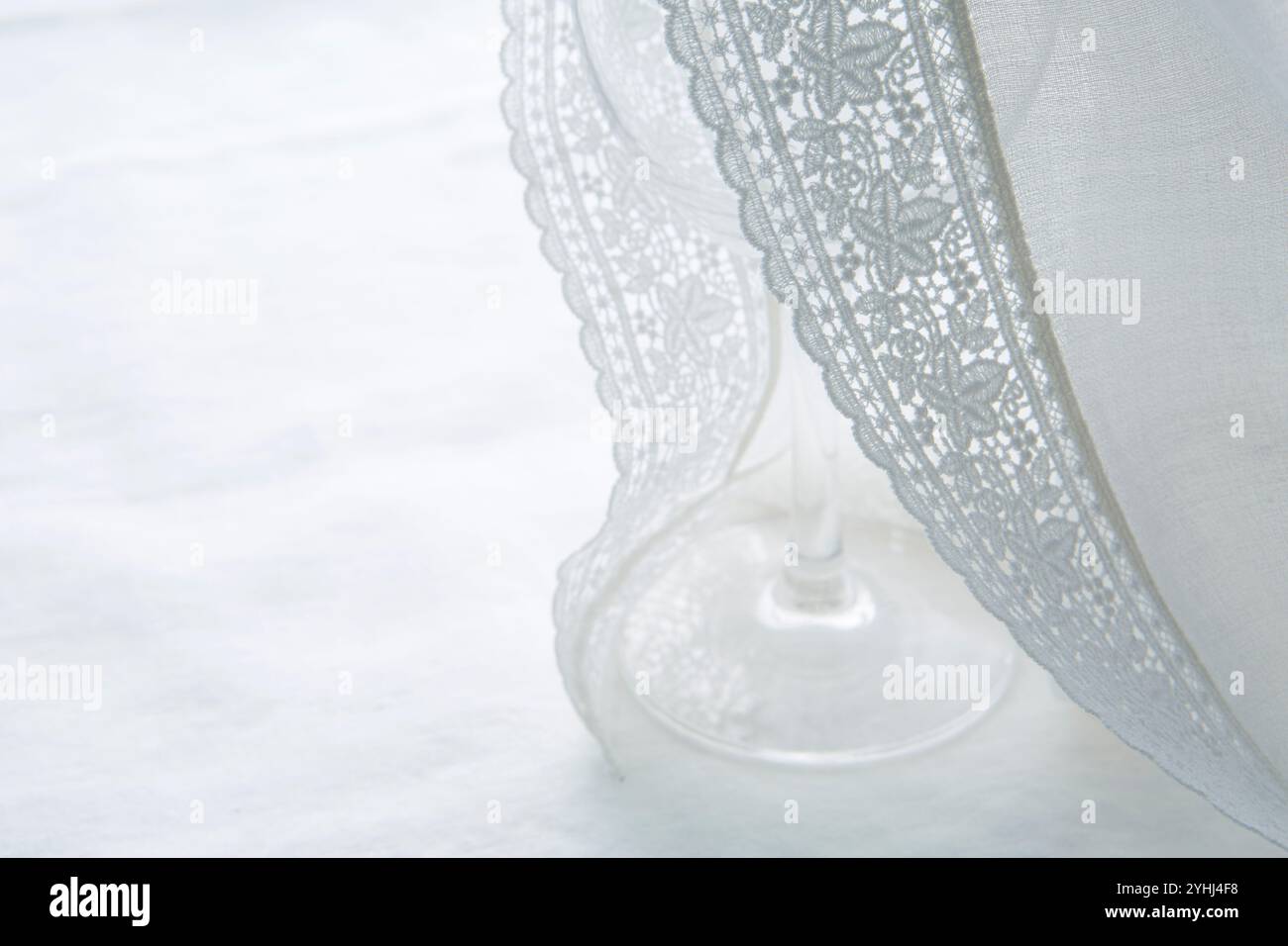 White Cloth With Lace Stock Photo - Alamy
