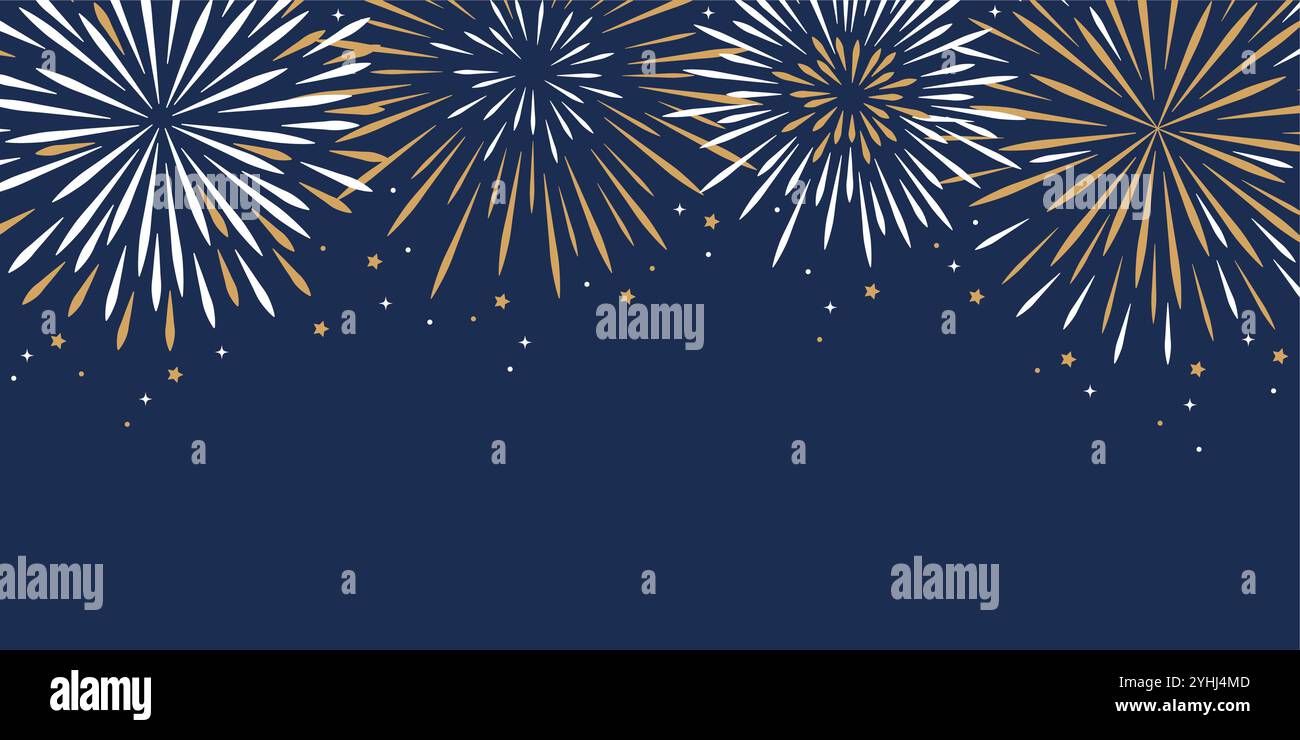 fireworks celebration background with copy space vector illustration ...