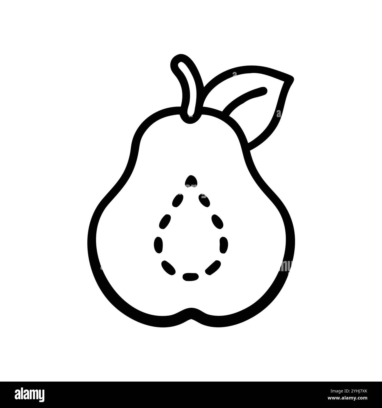 simple vector illustration of a quince, in a simple and clean style ...