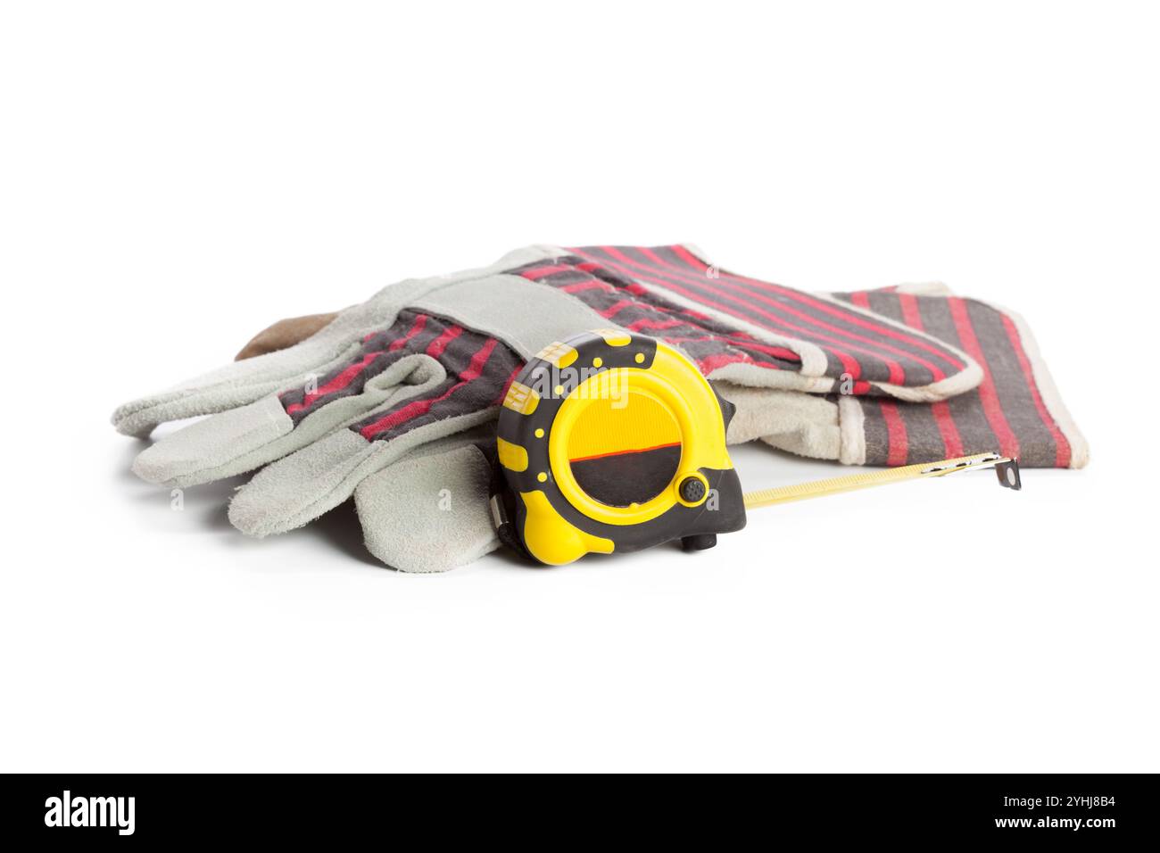 Gloves and tools isolated on white Stock Photo - Alamy