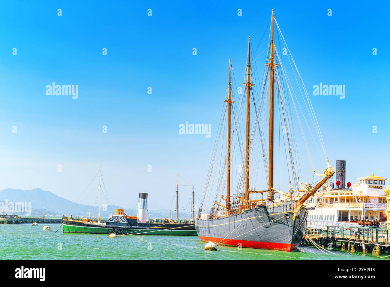 San Francisco, California, USA - September 10, 2018: Hyde Street Pier ...