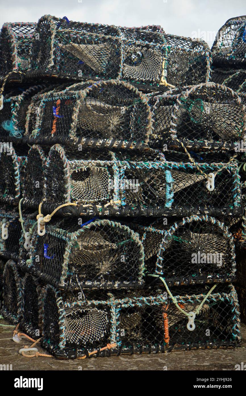 Lobster Crab Pots Stacked Stock Photo - Alamy