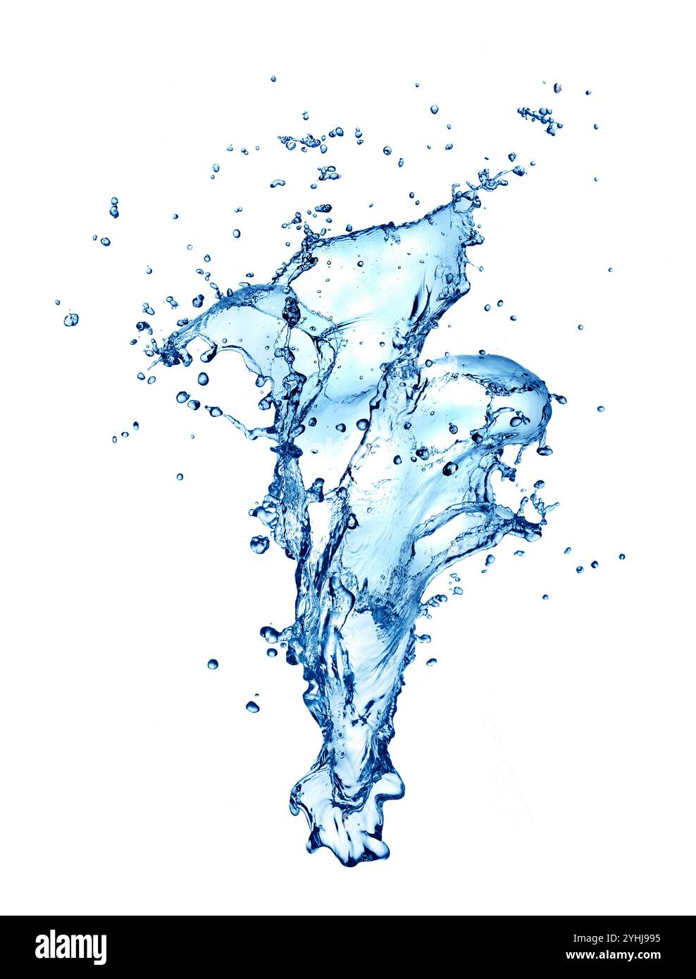 Water splash with water drops isolated on white Stock Photo - Alamy