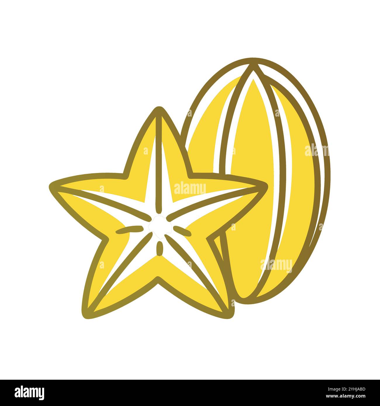 Starfruit carambola vector vectors hi-res stock photography and images ...