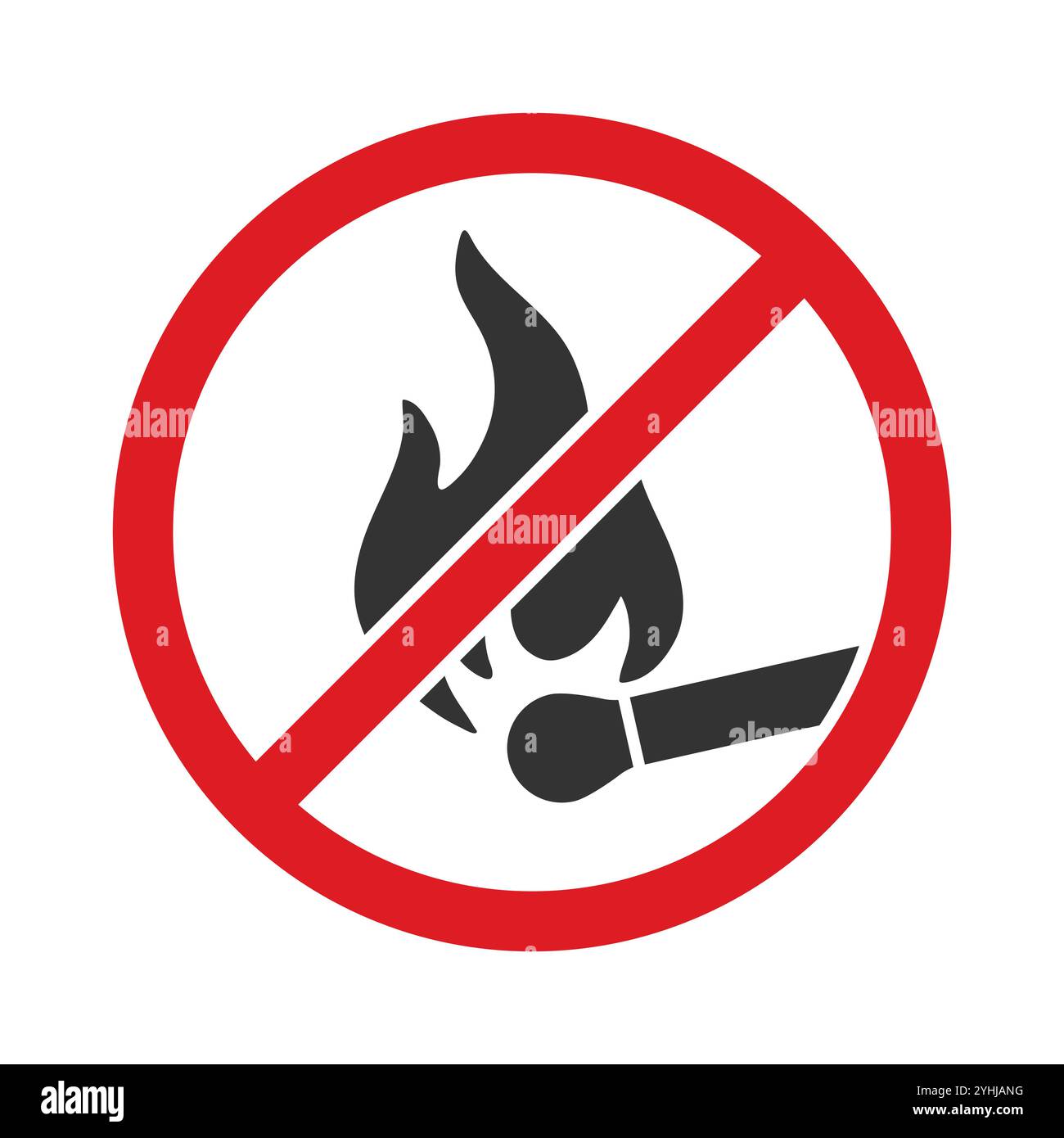 No open fire icon symbol. No open flame sparkle logo sign. Not allowed ...