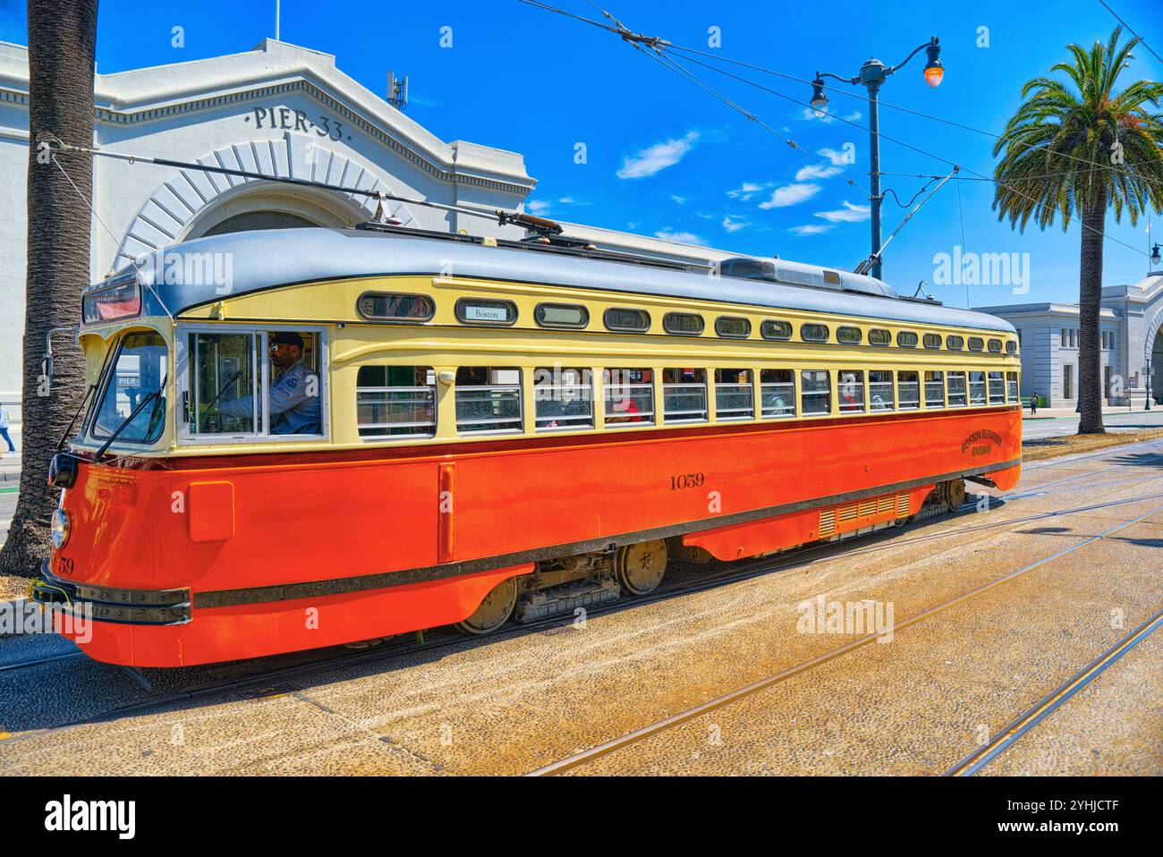 San Francisco, California, USA - September 09, 2018: Famous city trams ...