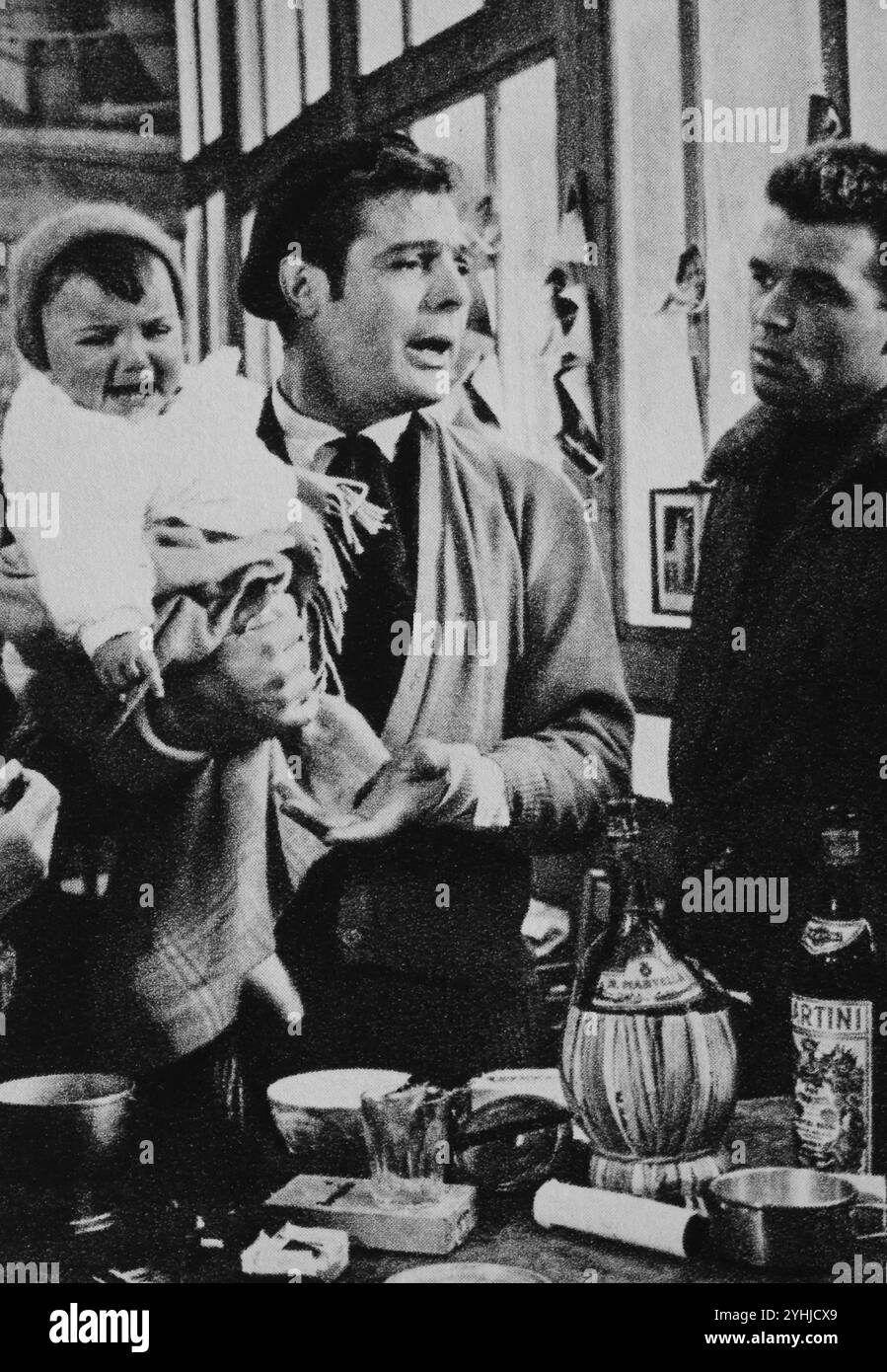 Actor Marcello Mastroianni and Renato Salvatori acting in the film Big ...