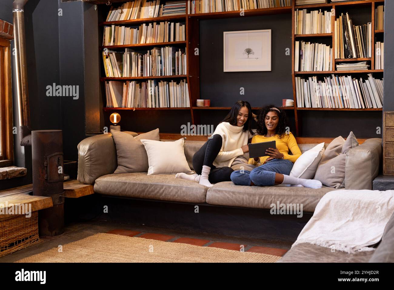 Two friends relaxing in hi-res stock photography and images - Alamy