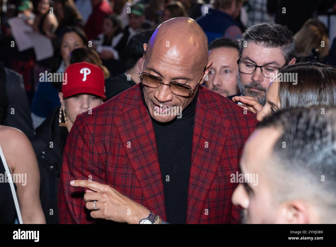 New York, USA. 11th Nov, 2024. Dwayne Johnson aka 'The Rock' attends US ...