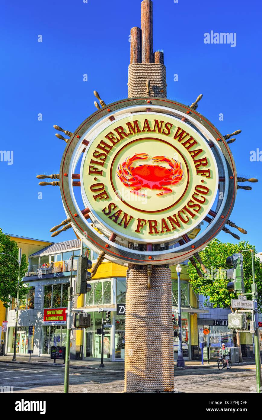 San Francisco, California, USA - September 10, 2018: Fisherman's Wharf ...