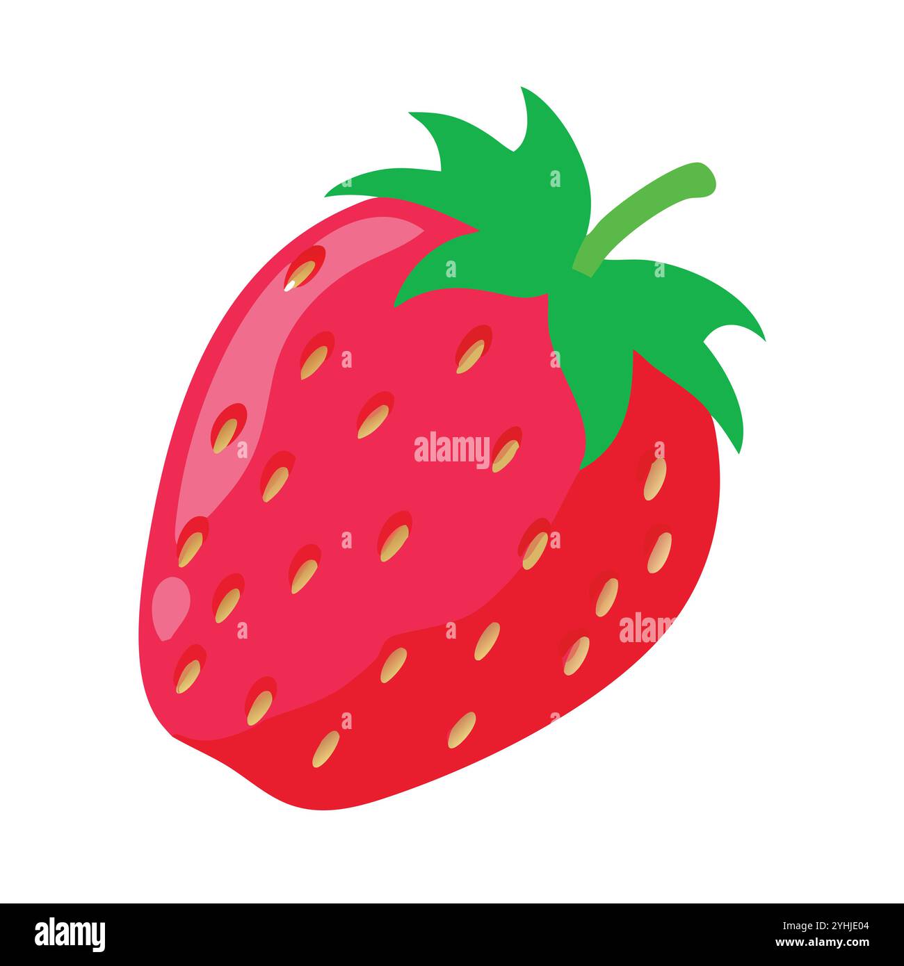 simple vector illustration of a strawberry, in a simple and clean style ...
