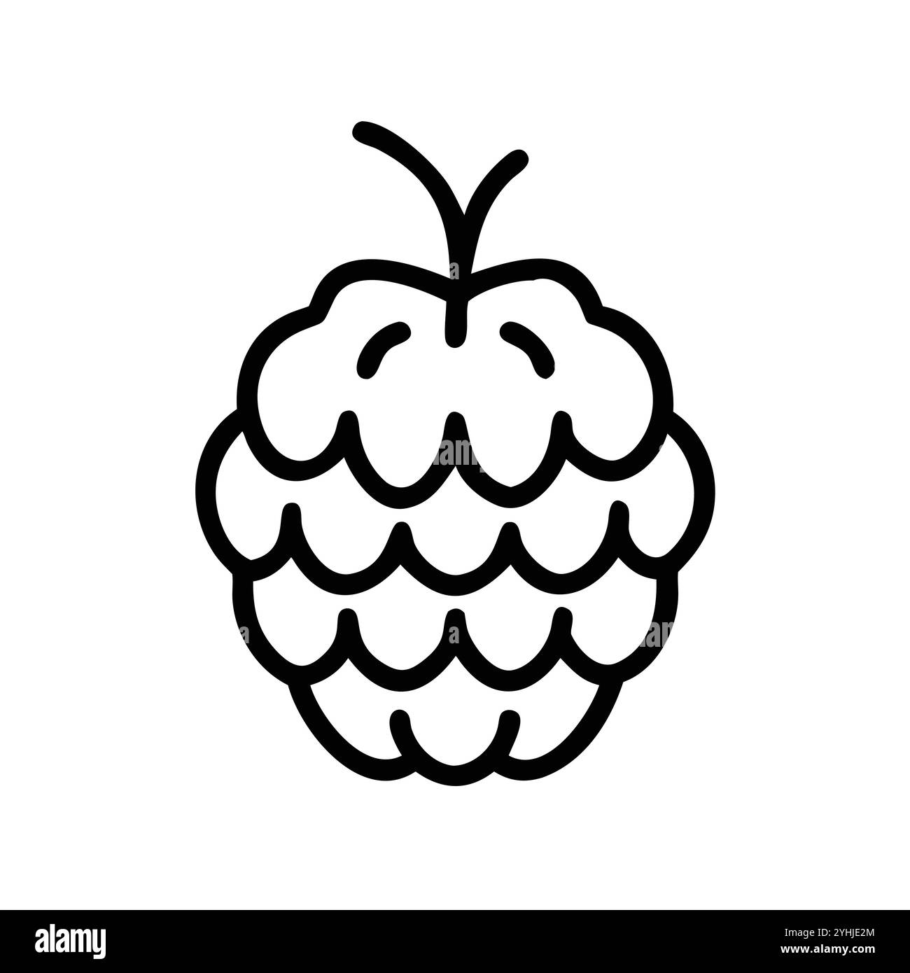 simple vector illustration of a sugar apple, in a simple and clean ...