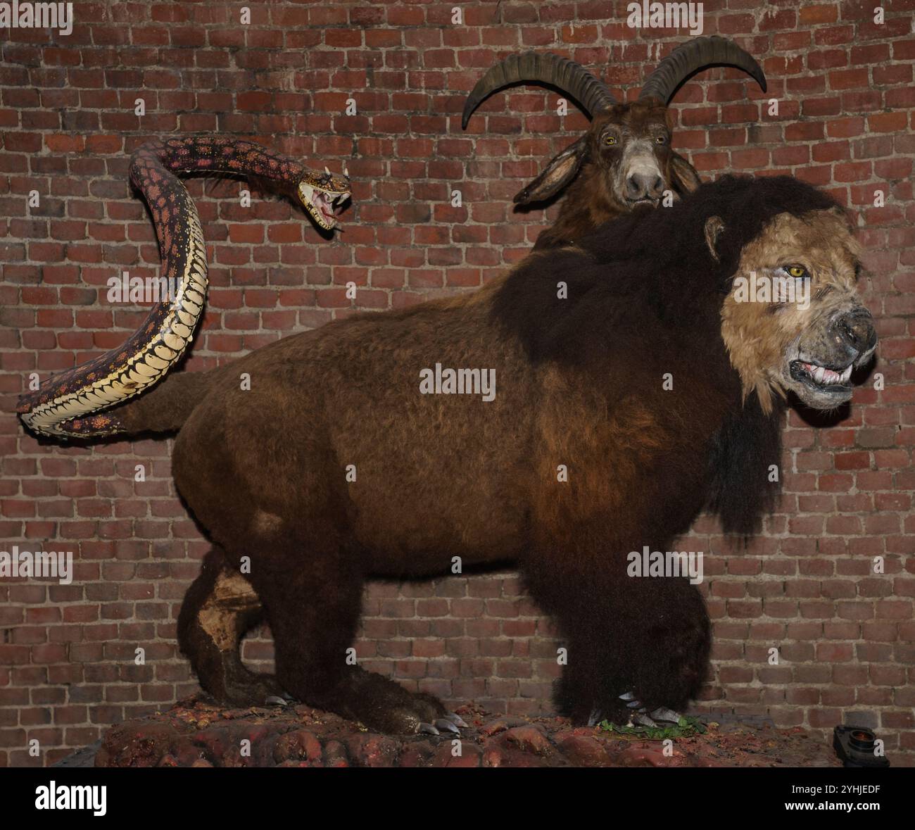 Turin, Italy - May25, 2024: Model representing Chimera, depicted as a ...