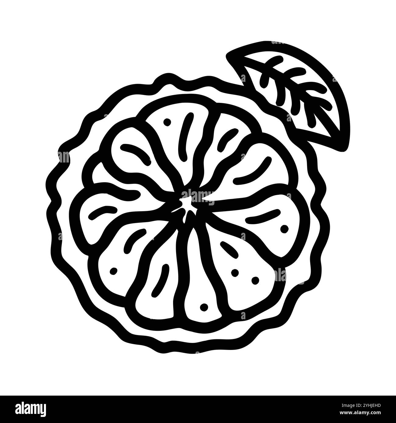 simple vector illustration of a ugli fruit, in a simple and clean style ...
