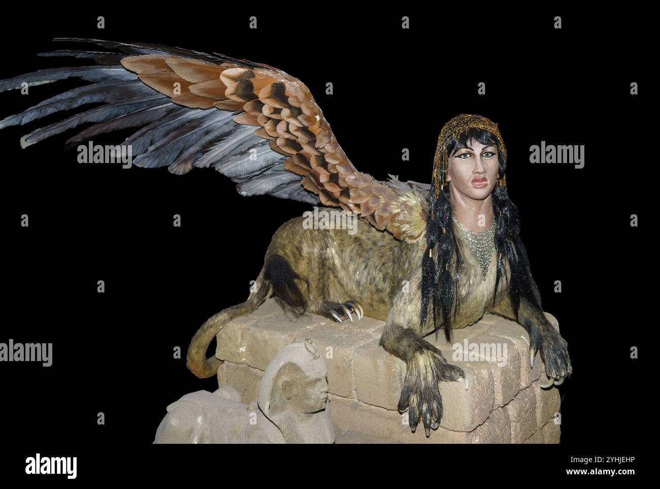 Turin, Italy - May25, 2024: Model of sphynx, the mythical creature with ...