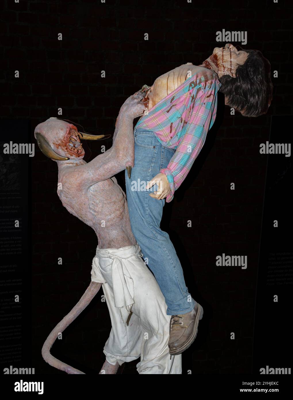 Turin, Italy - May25, 2024: Model of a wurdulak with his victim Stock ...