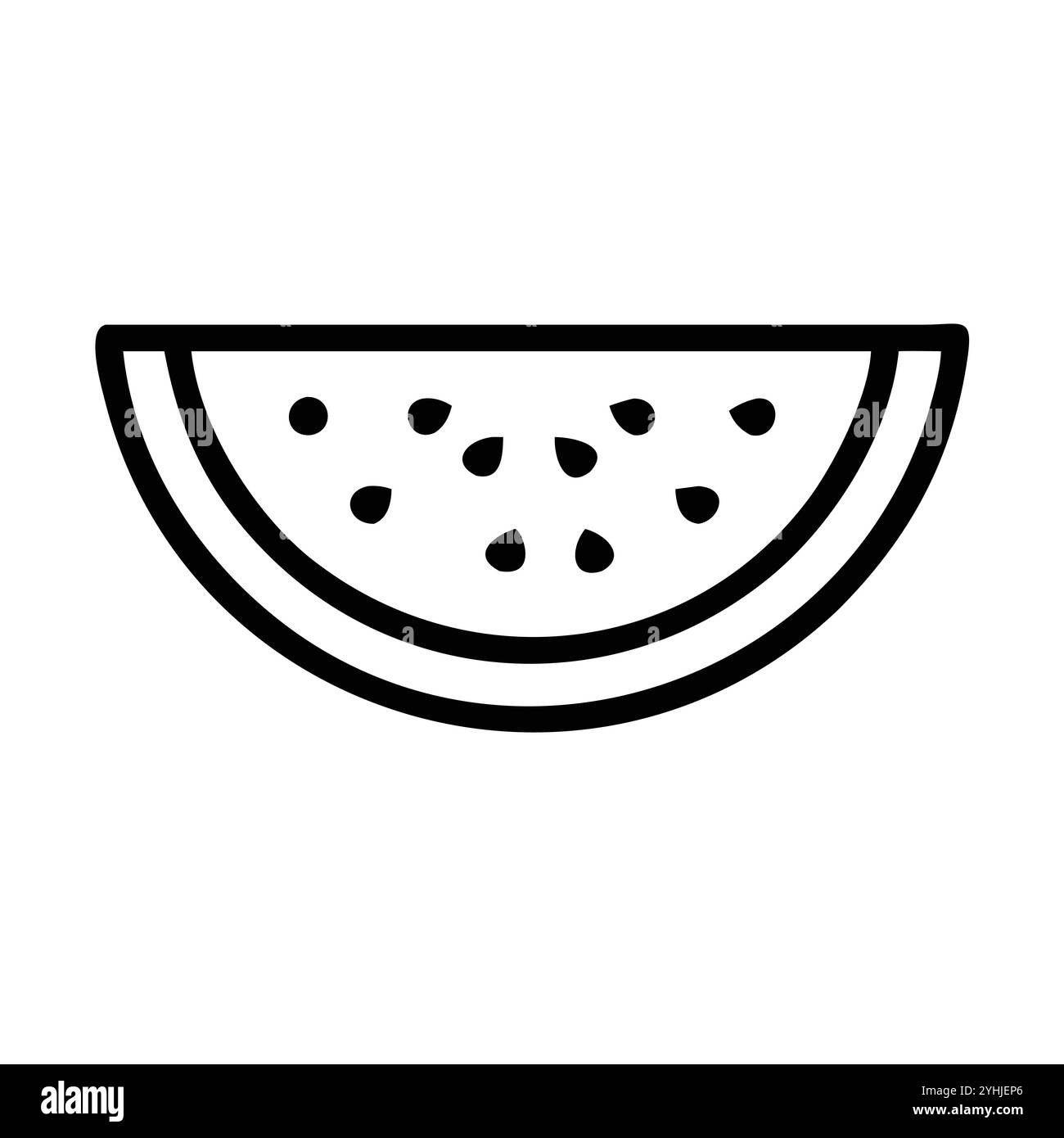 simple vector illustration of a watermelon, in a simple and clean style ...