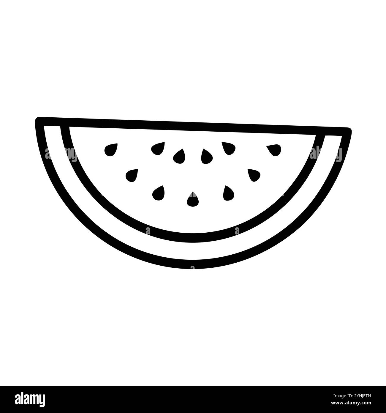 simple vector illustration of a watermelon, in a simple and clean style ...