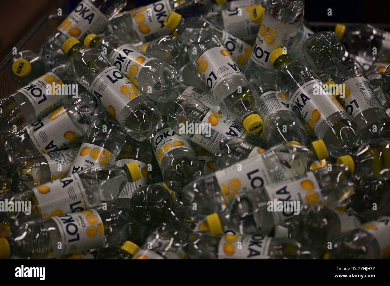 Ullared, Halland, Sweden. November 11 2024. Bottled "Loka" water at ...