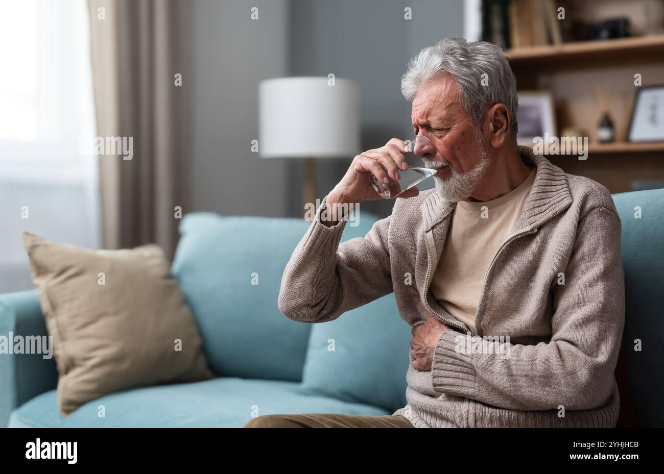 Senior man, widower or divorced, feeling sad, worry, abandoned and ...