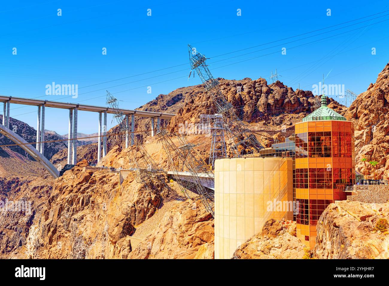 Famous and amazing Hoover Dam at Lake Mead, Nevada and Arizona Border ...